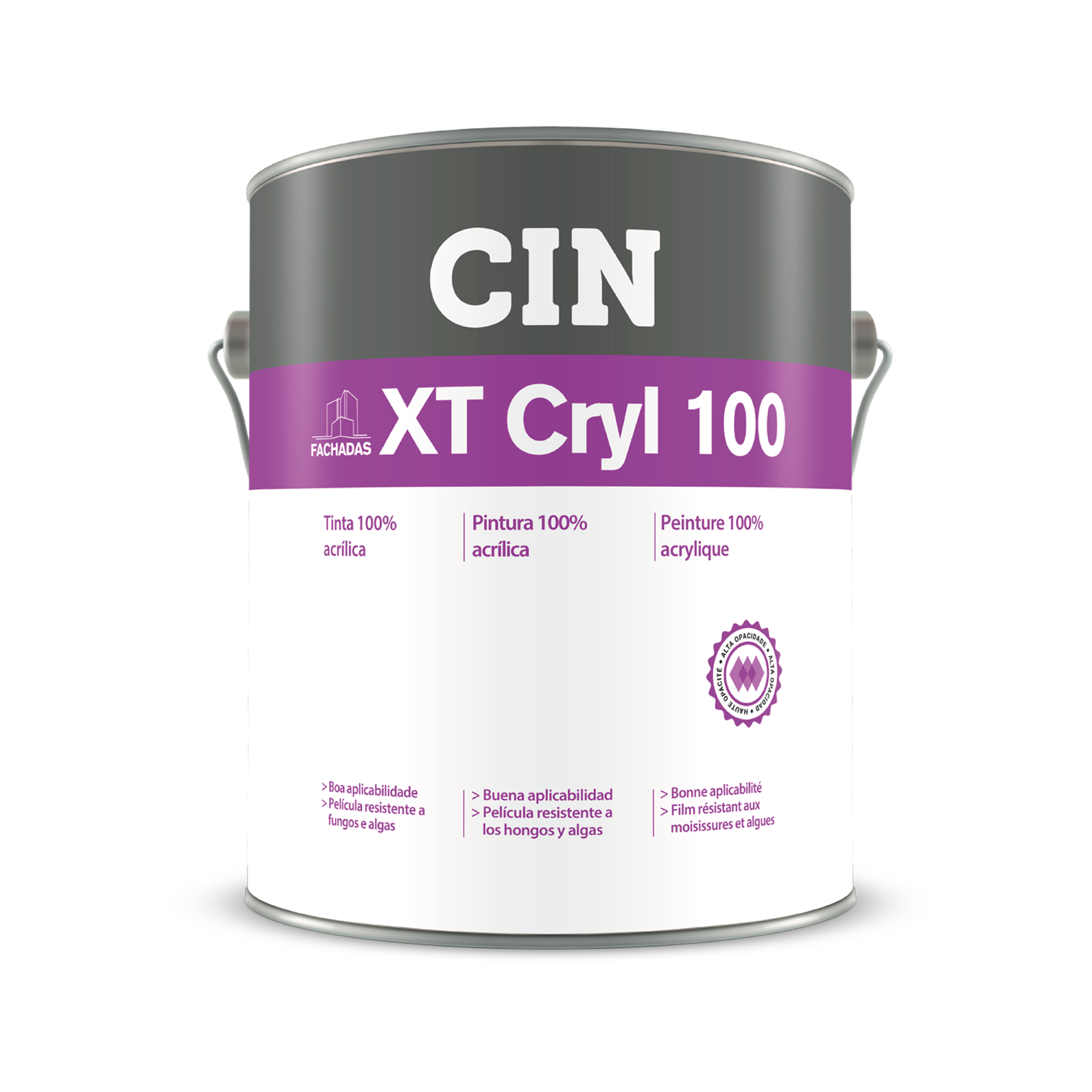 XT Cryl 100: Tinta aquosa lisa mate 100% acrílica | Tintas CIN