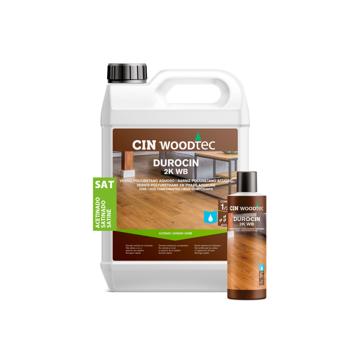 Durocin 2K WB Acetinado: Verniz poliuretano aquoso | Tintas CIN